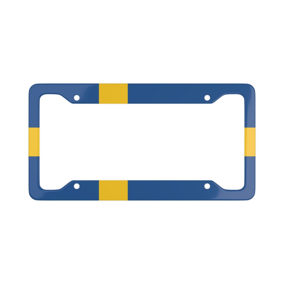 Sweden Personalized License Plate Frame, Sweden Flag Custom Car Plate ...