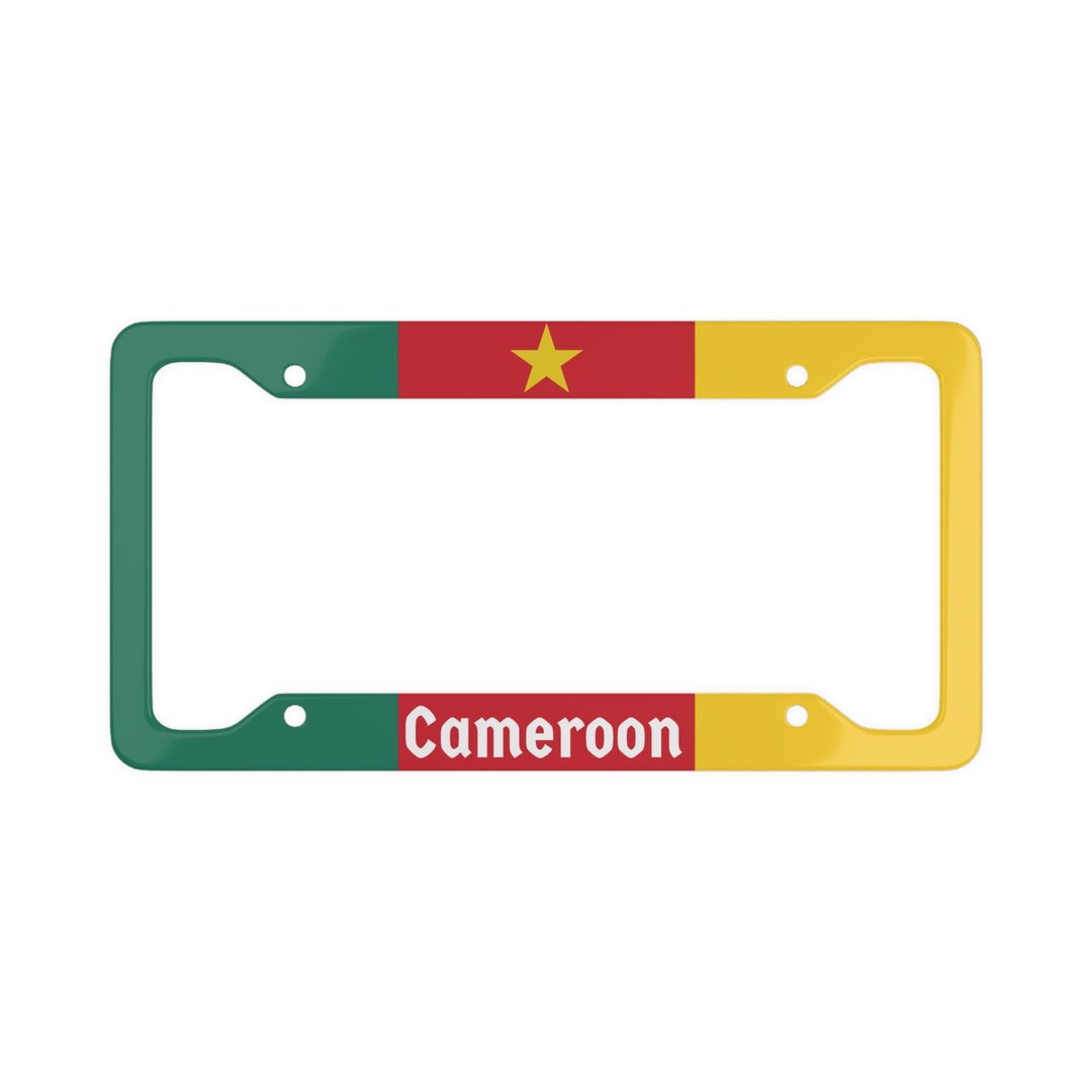 Cameroon Personalized License Plate Frame Cameroon Flag Custom Car ...