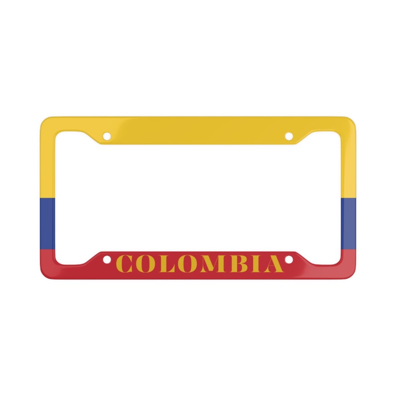 Colombia Personalized License Plate Frame Colombian Flag Custom Car ...