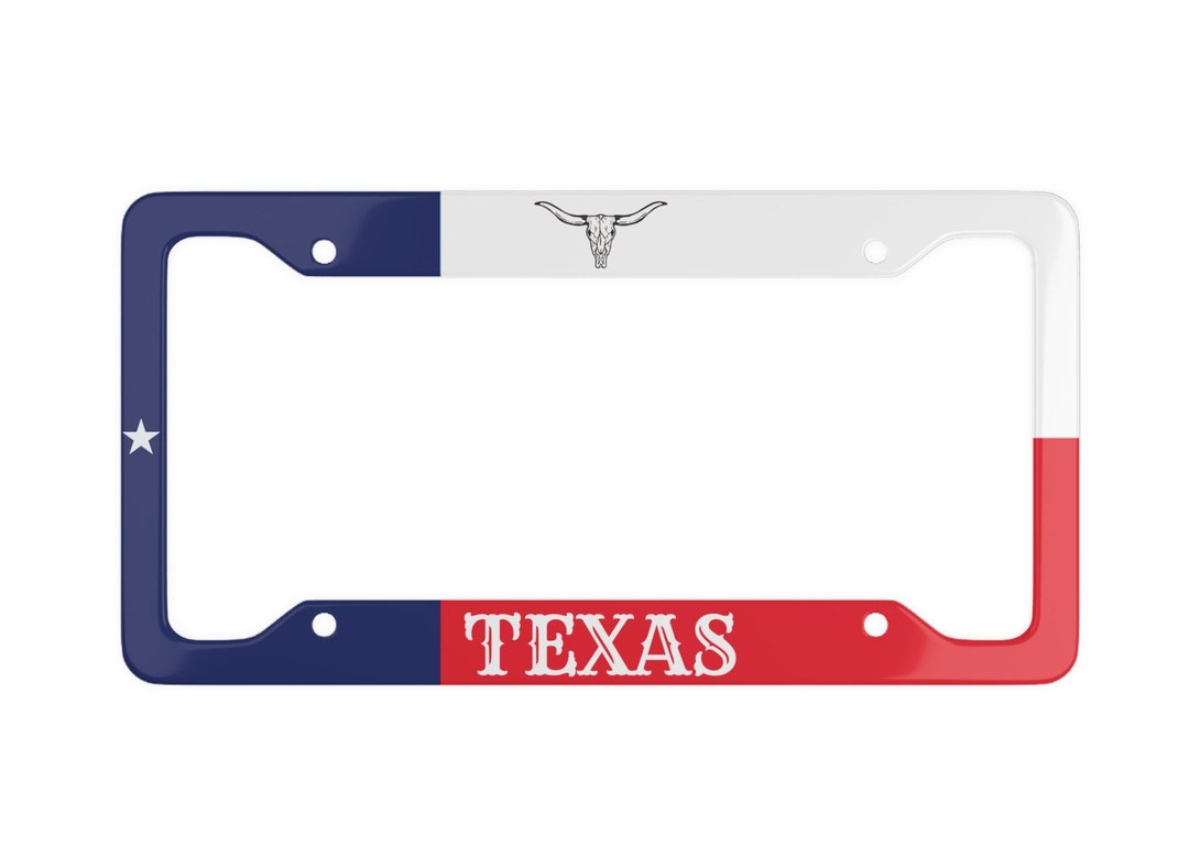 Texas Flag Car Accessory, Texan License Plate Frame Gift, TEX ...