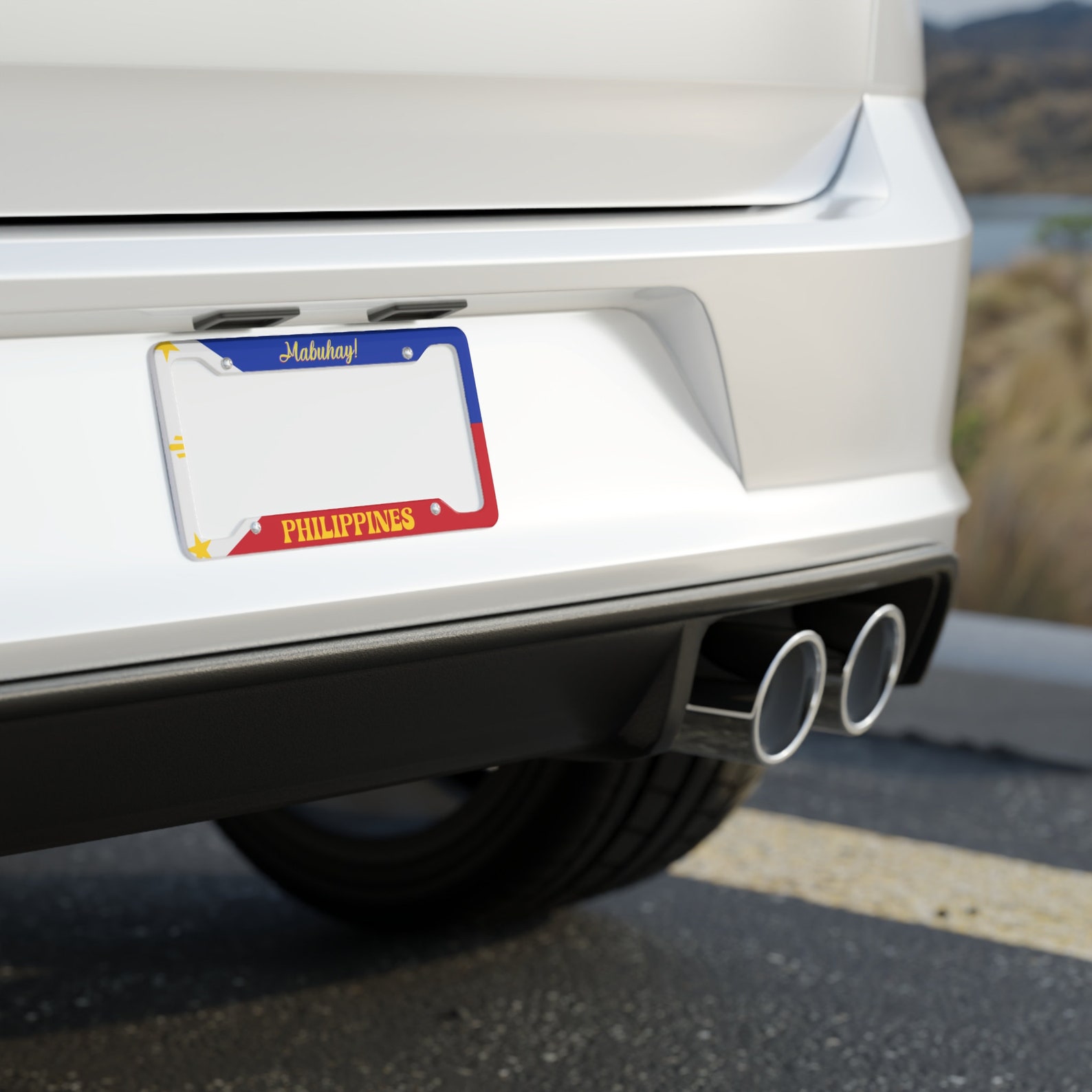 Philippine Flag Car Accessory, Mabuhay License Plate Frame, Filipino ...