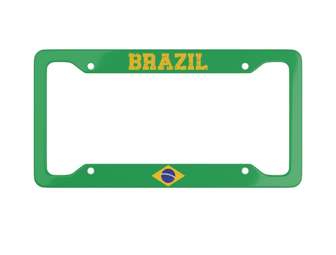 Brazil Flag Car Accessory, Brazilian License Plate Frame Gift, BR ...