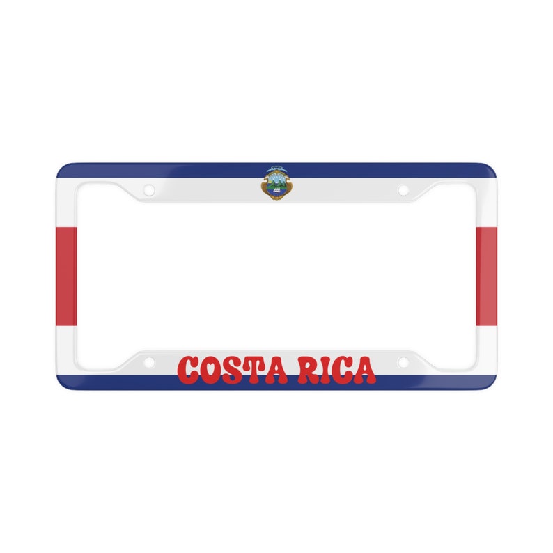 Costa Rica Personalized License Plate Frame, Costa Rican Flag Custom ...