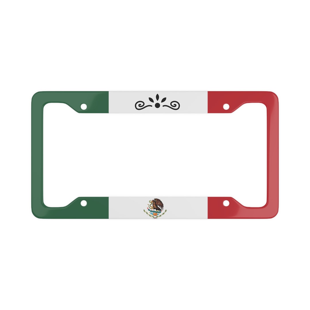 Mexico Personalized License Plate Frame, Mexico Flag Custom Car Plate ...
