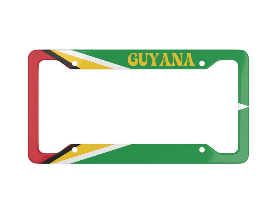 Guyana Flag Car Accessory, Guyanese License Plate Frame Gift - Etsy