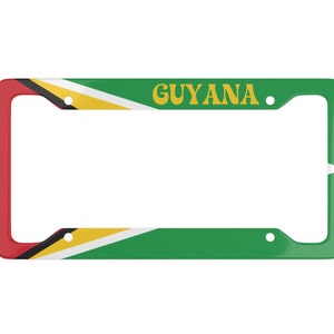 Guyana Flag Car Accessory, Guyanese License Plate Frame Gift - Etsy
