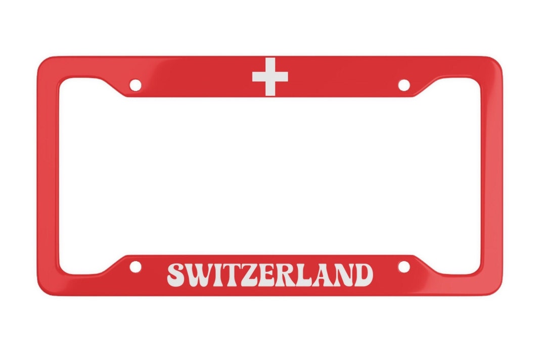 SWITZERLAND Personalized License Plate Frame, Switzerland Flag Custom ...