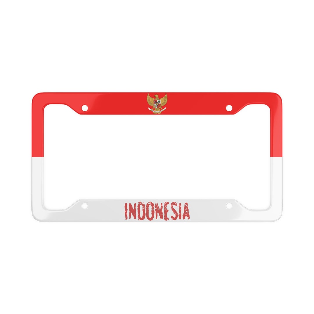 Indonesia License Plate Frame, Indonesia Flag License Plate Holder ...