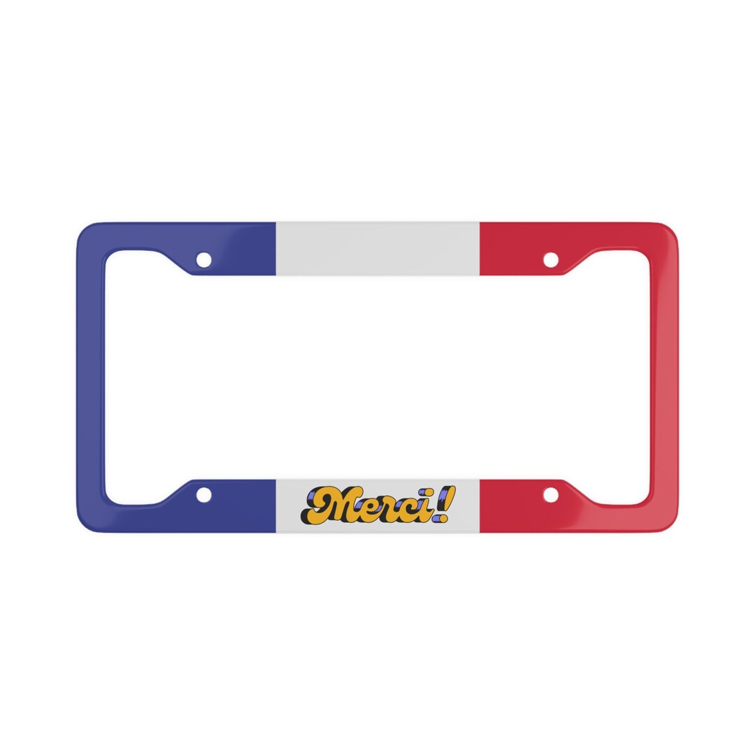 France Personalized License Plate Frame France Flag Custom Car Plate FR ...