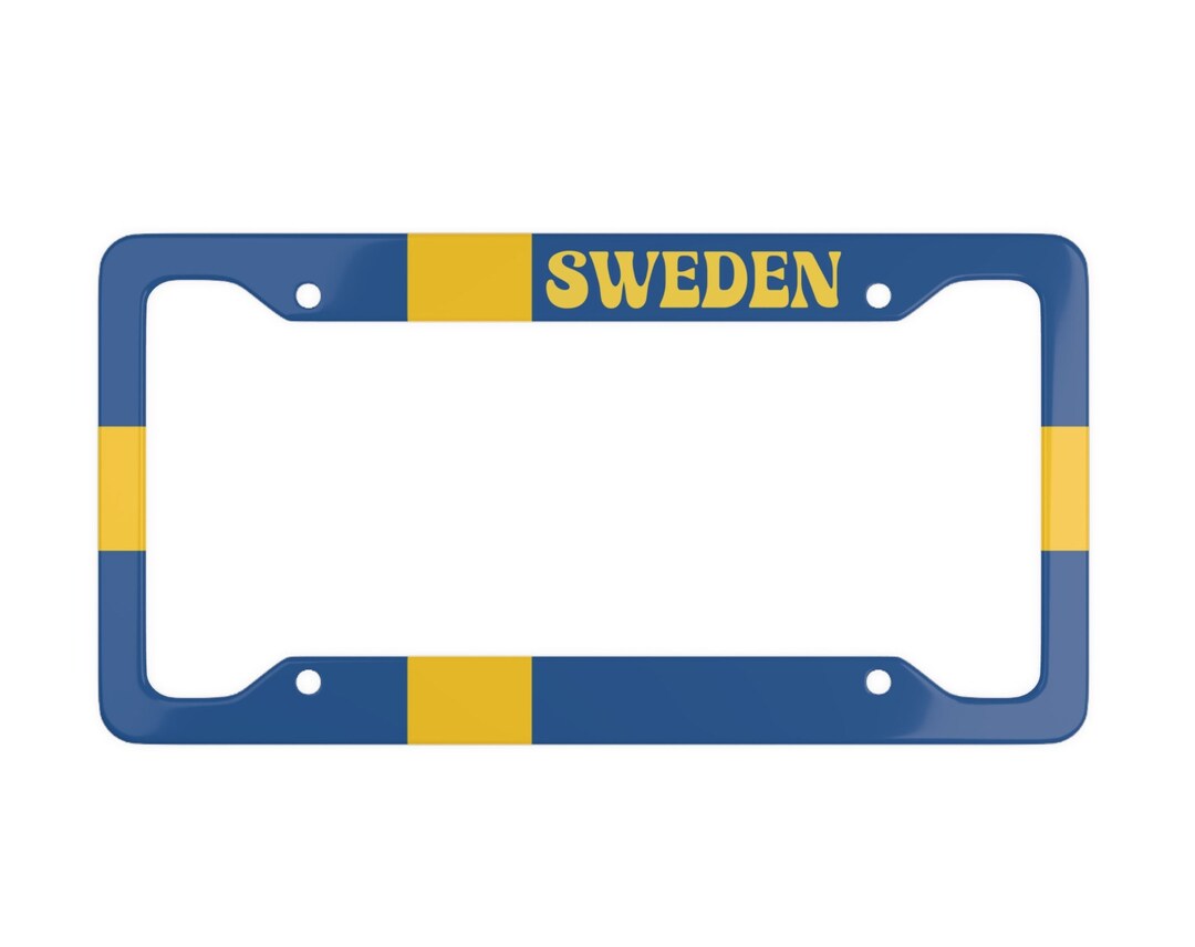 Sweden Flag Car Accessory, Swedish License Plate Frame Gift - Etsy