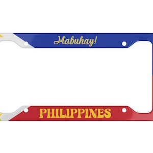 Philippine Flag Car Accessory, Mabuhay License Plate Frame, Filipino ...