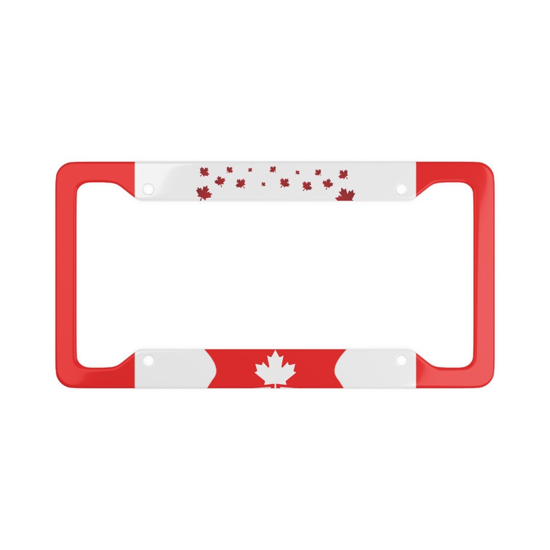 Personalized Canada License Plate Frame, Canada Flag Custom Car Plate ...