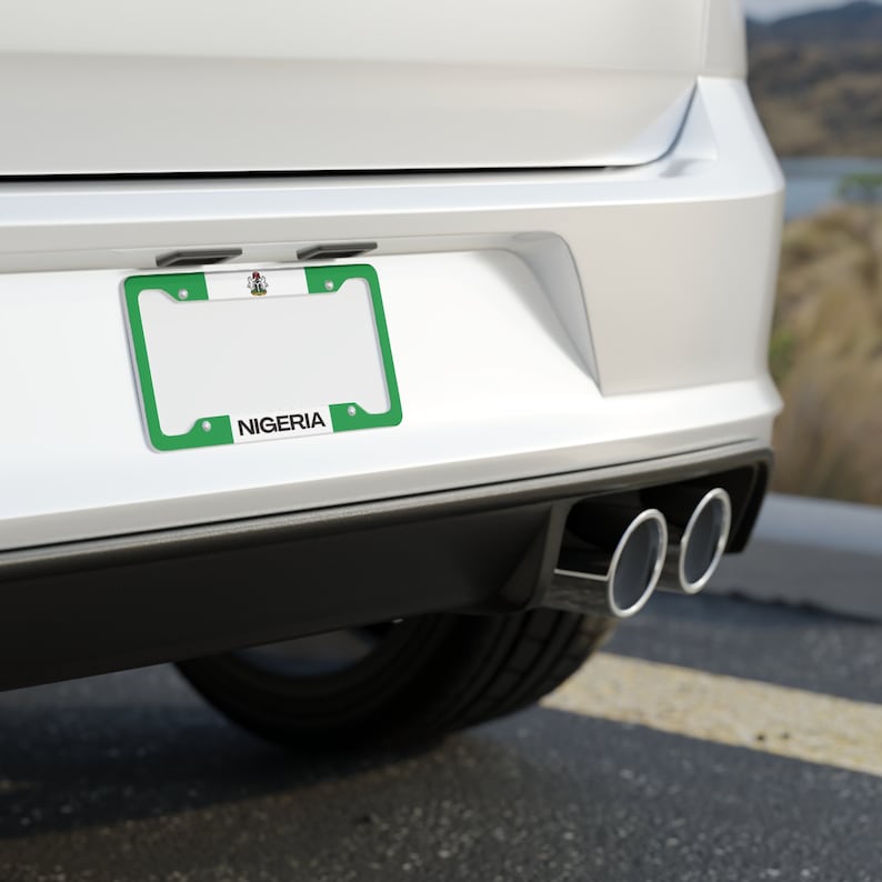 Nigeria Personalized License Plate Frame Nigeria Flag Custom Car Plate ...