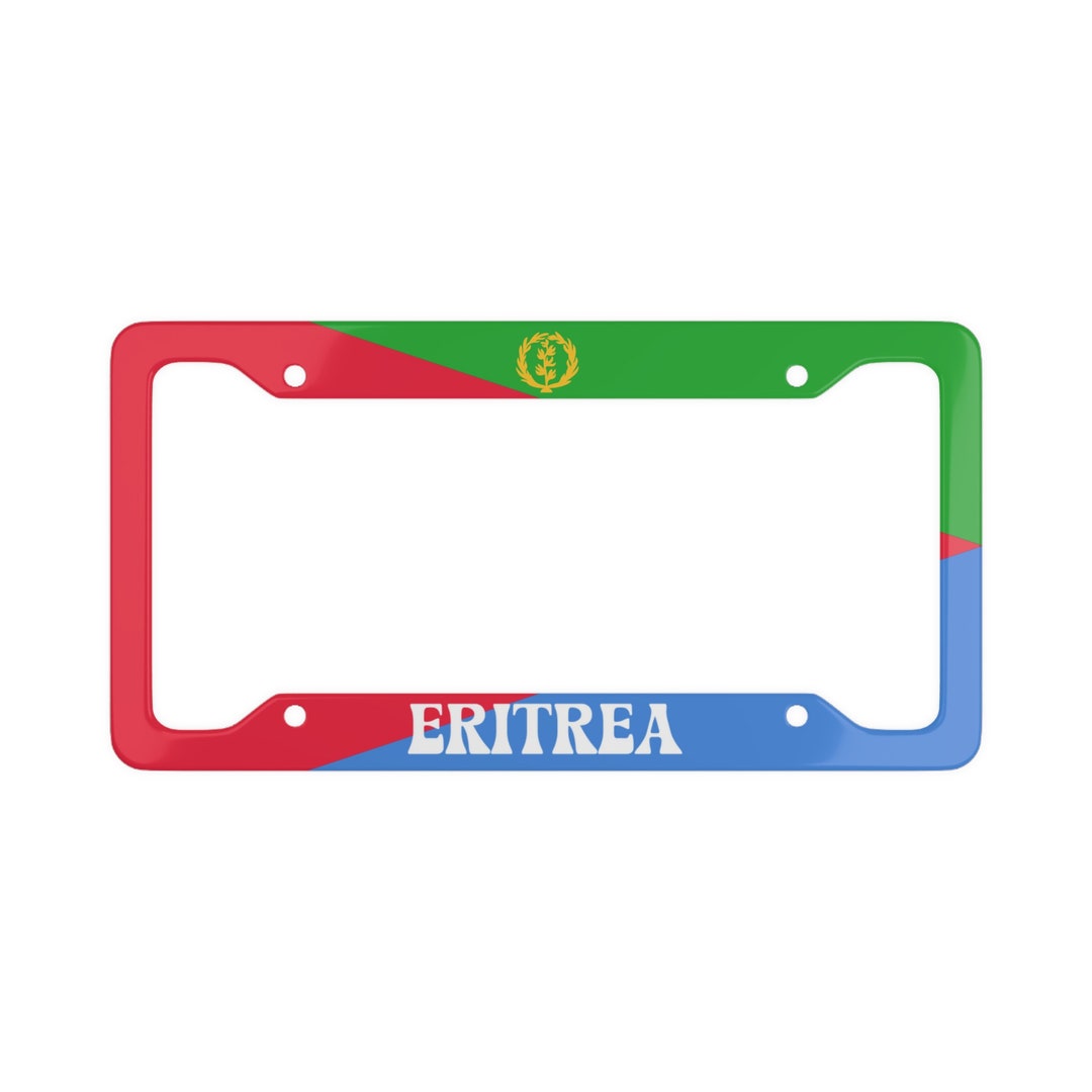 Eritrea Personalized License Plate Frame, Eritrea Flag Custom Car Plate ...
