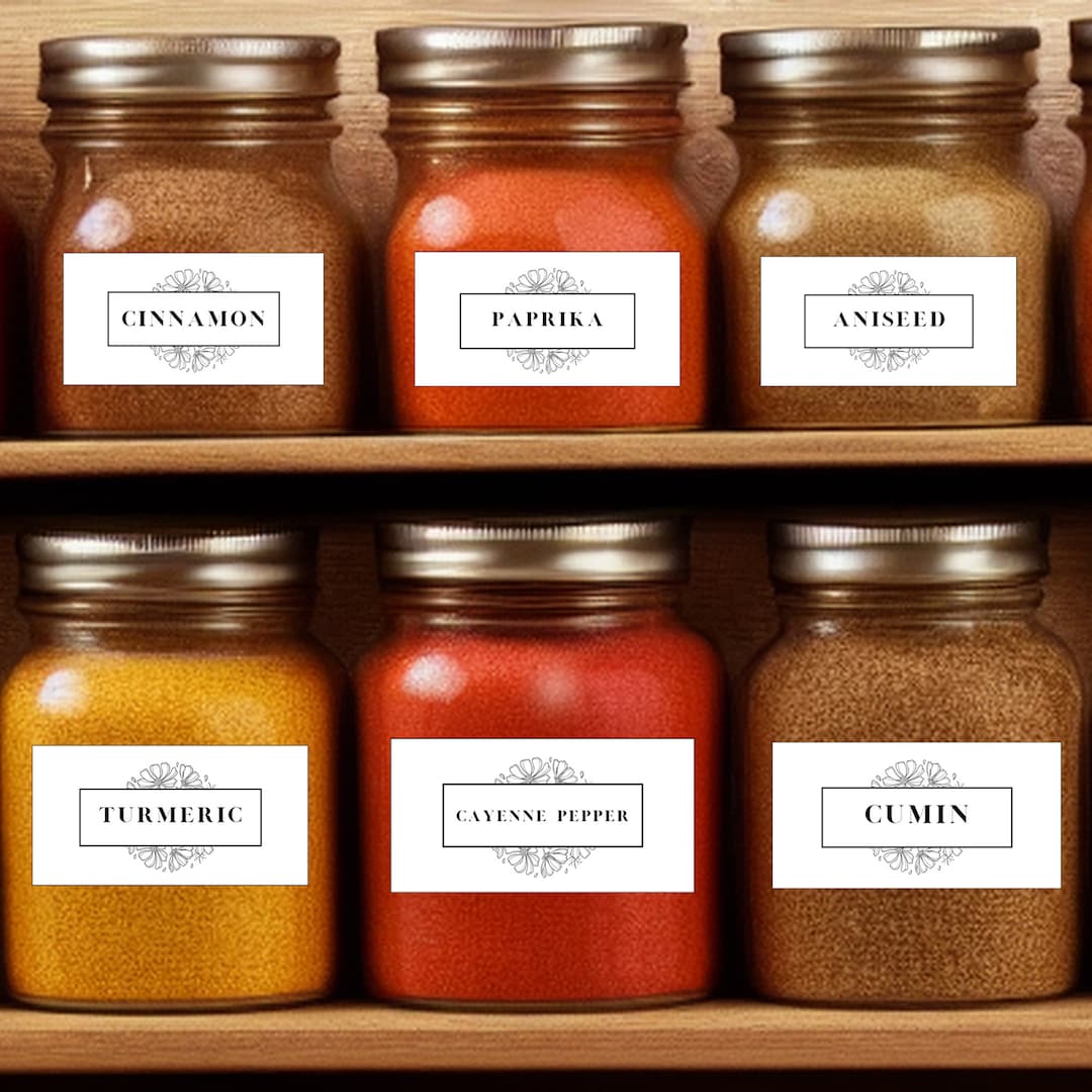 Spice Labels | Spice Jar Labels | Spice Labels Stickers | Spice Jar ...