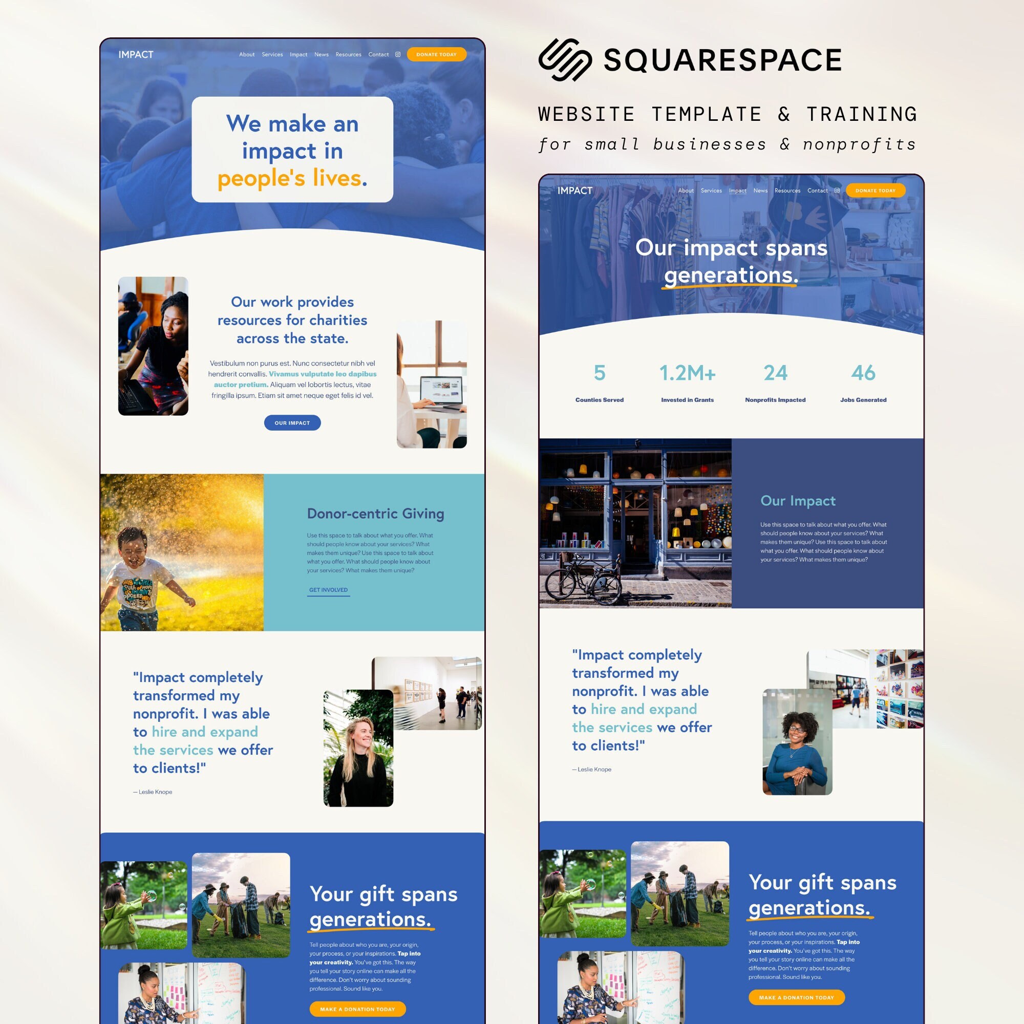 IMPACT | Squarespace 7.1 Website Template + Training Course for ...