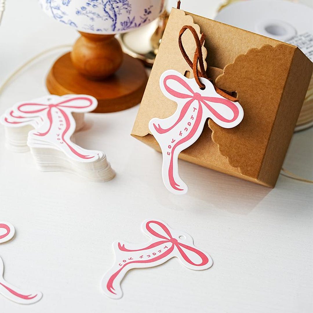 50PCS Bow Packaging Accessories Gift Hangtag - Etsy