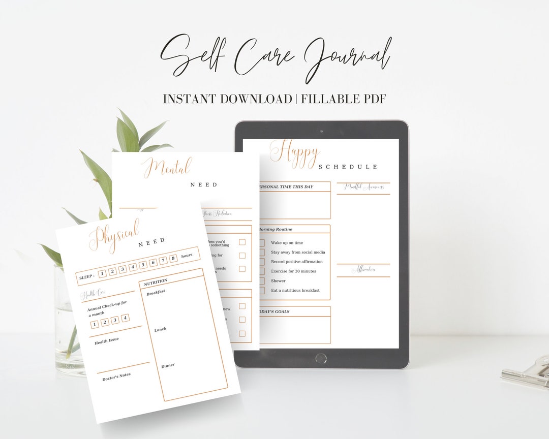 Printable Self Care Journal | Self Care Tracker | Self Notes | Self ...