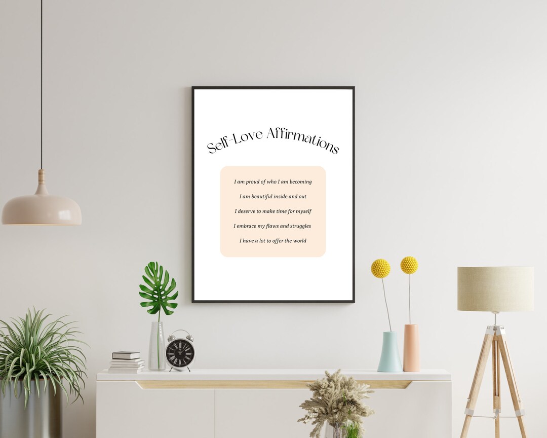 Self Love Affirmations | Self Care Wall Art | Motivational | Self Love ...