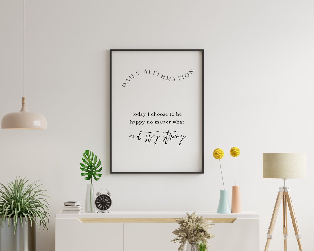Daily Affirmations | Self Care Wall Art | Motivational | Self Love Art ...
