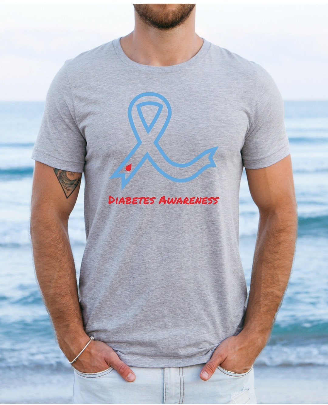 Diabetes T-shirt, Diabetes Awareness Shirt, Gift for Diabetic, Blue ...