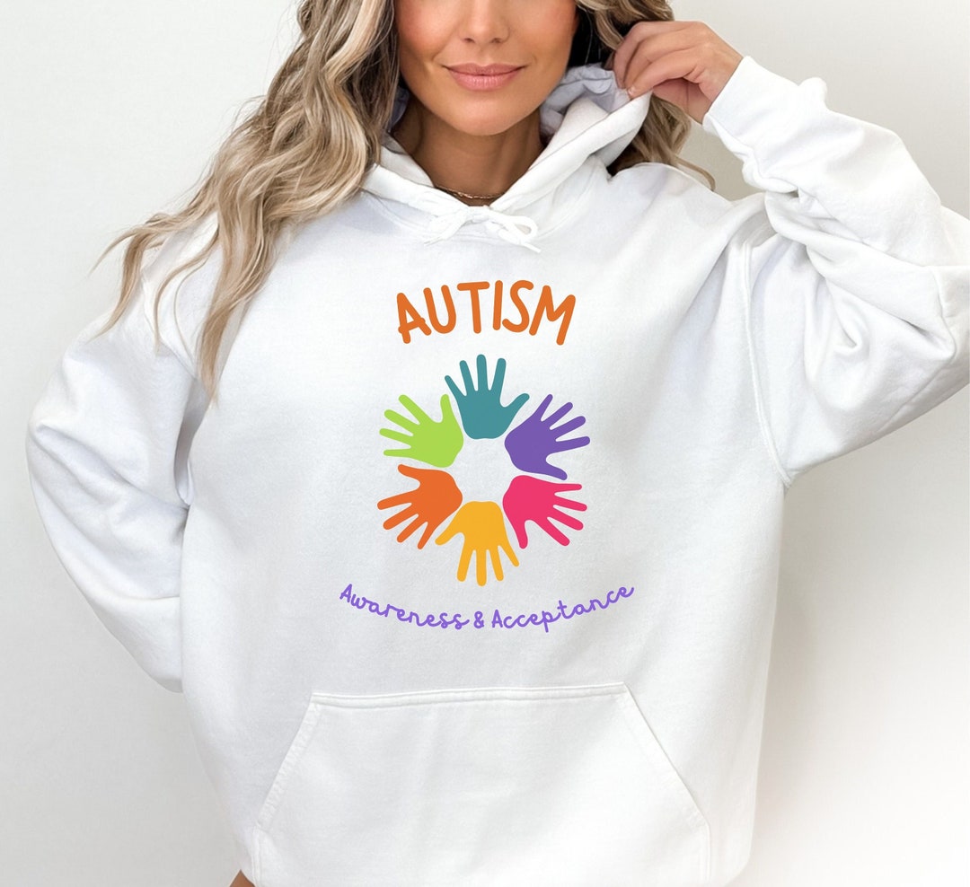 Autism Hoodie, Helping Hands Hoodie, Gift for Autism Mom, Gift for ...