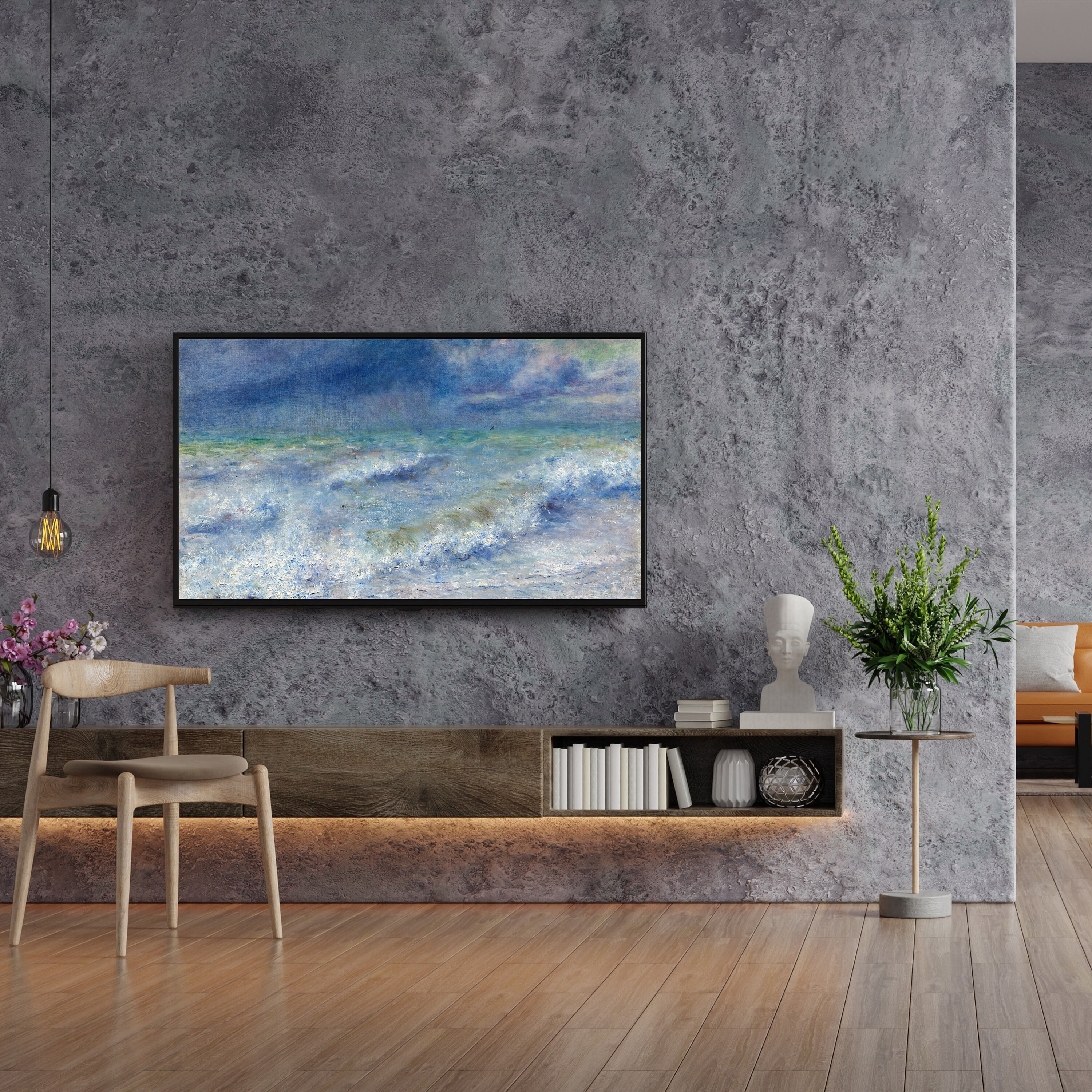 Samsung Frame TV Art Waves Painting Tv Scenery Digital Download Tv Sea ...