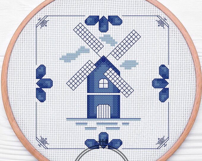 Cross Stitch Delft Tiles - Etsy Canada