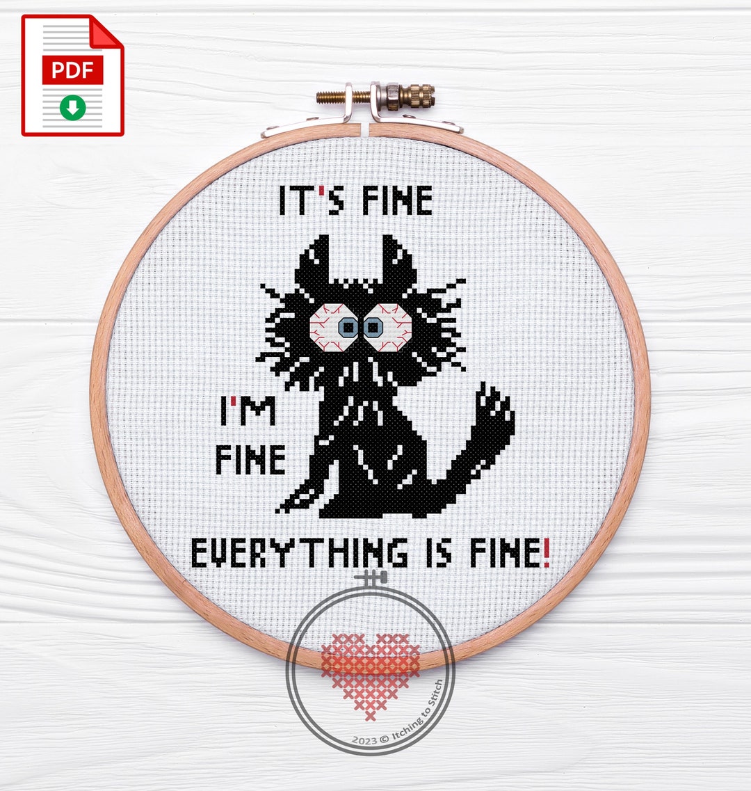 It's Fine Counted Cross Stitch Pattern Digital Download PDF - Etsy
