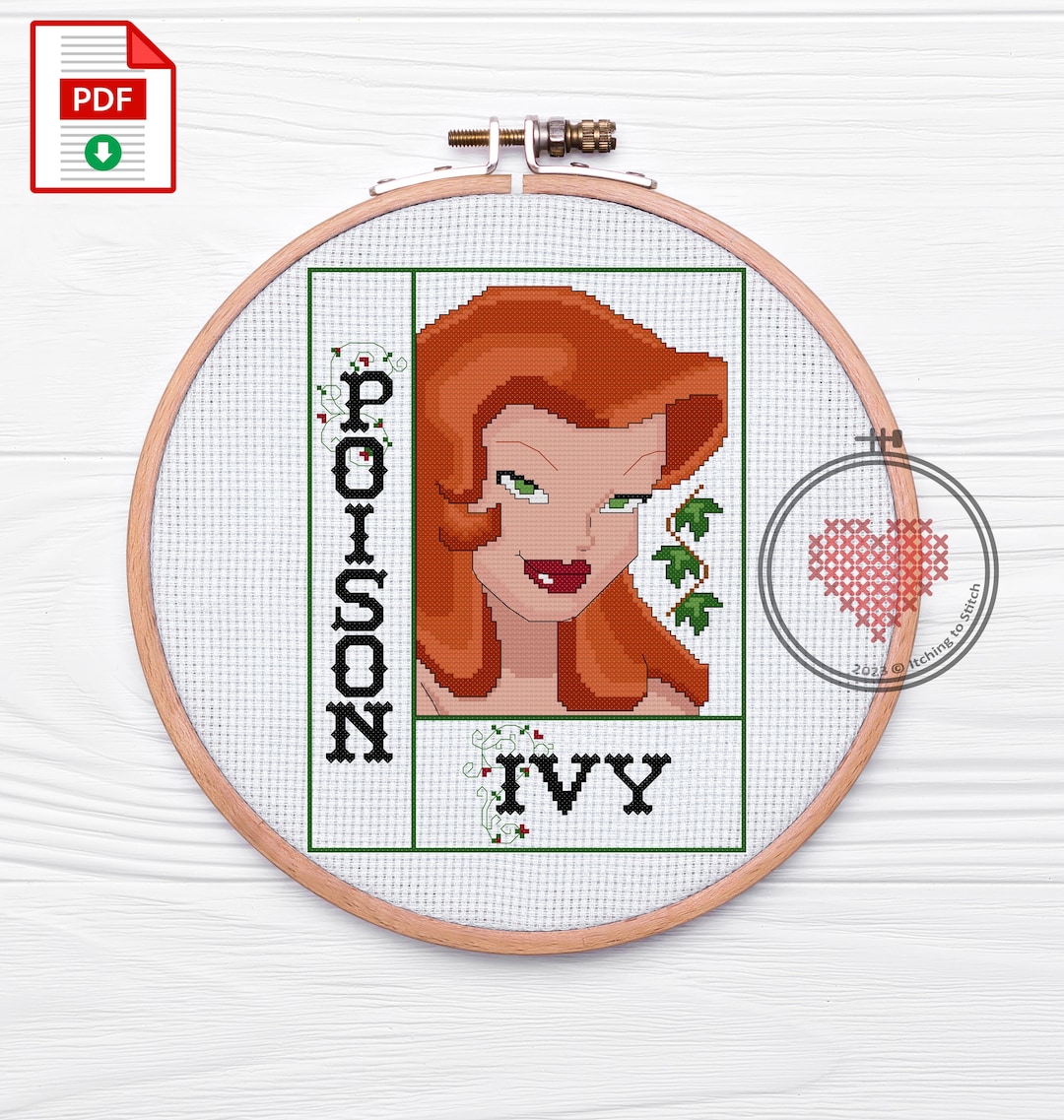 Poison Ivy Cross Stitch Pattern Digital Download PDF - Etsy