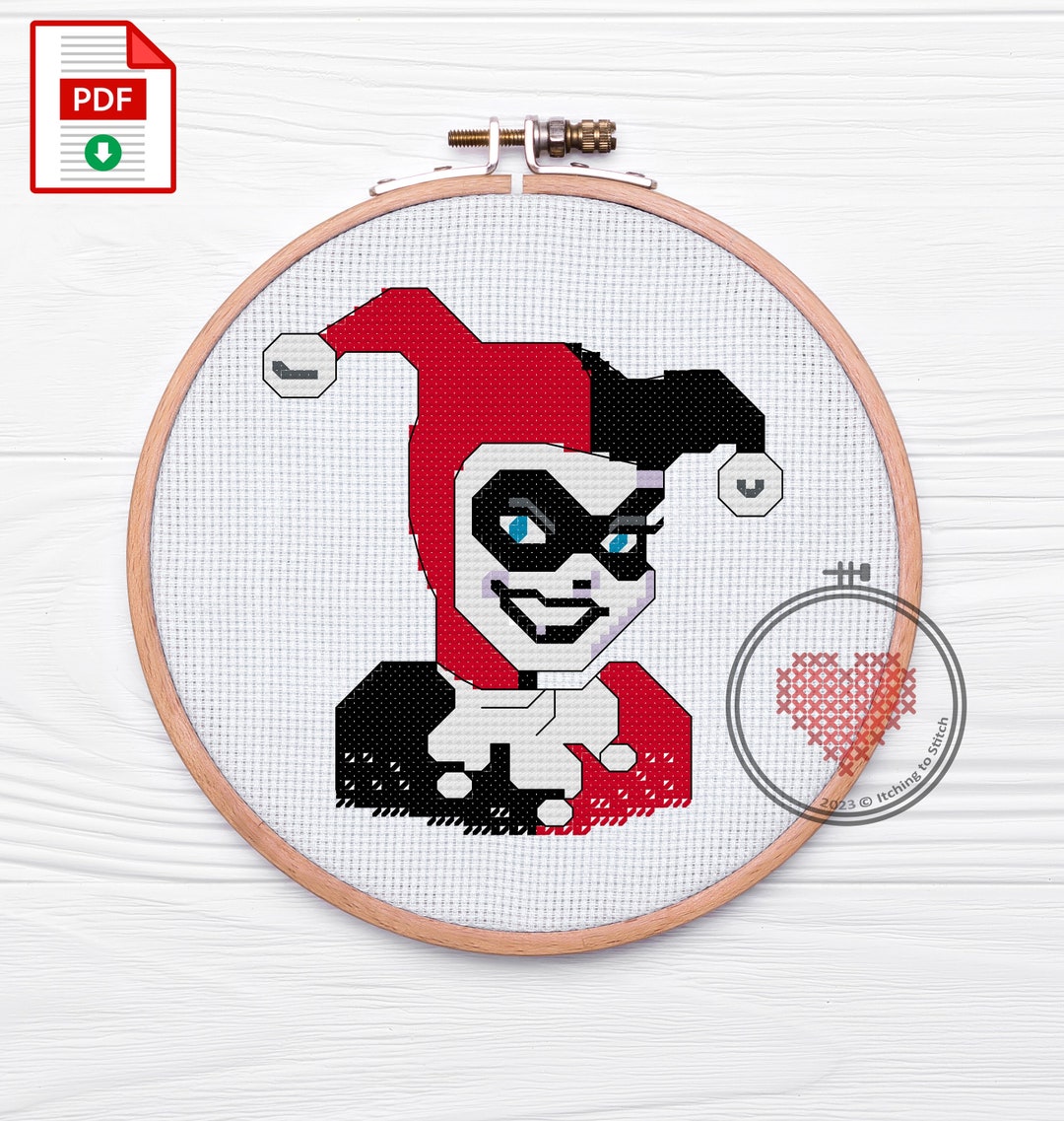 Harley Quinn Cross Stitch Pattern Digital Download PDF ...