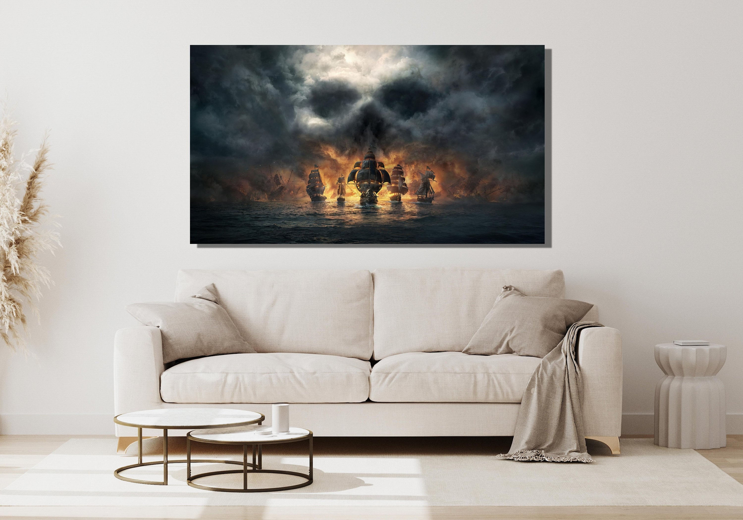 Pirate Ship Canvas Print, Pirate Ship Perfect Painting, Pirate Ship ...