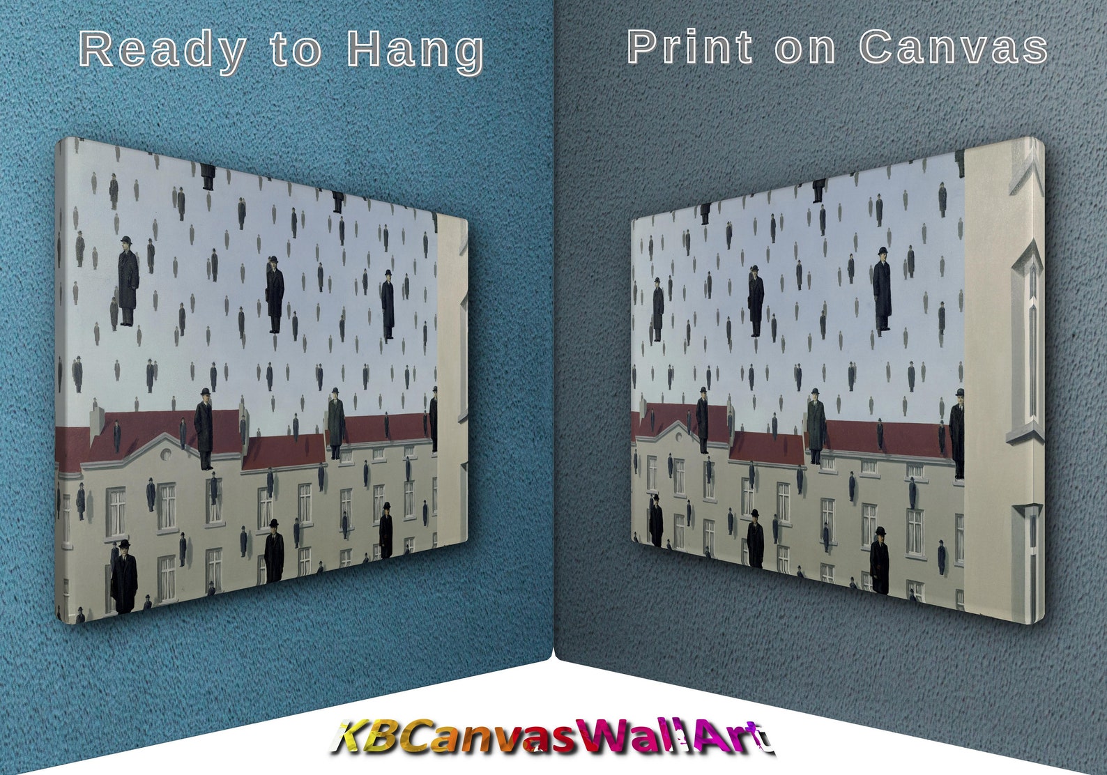 René Magritte (golconda, 1953) Canvas Prints, René Magritte Canvas ...