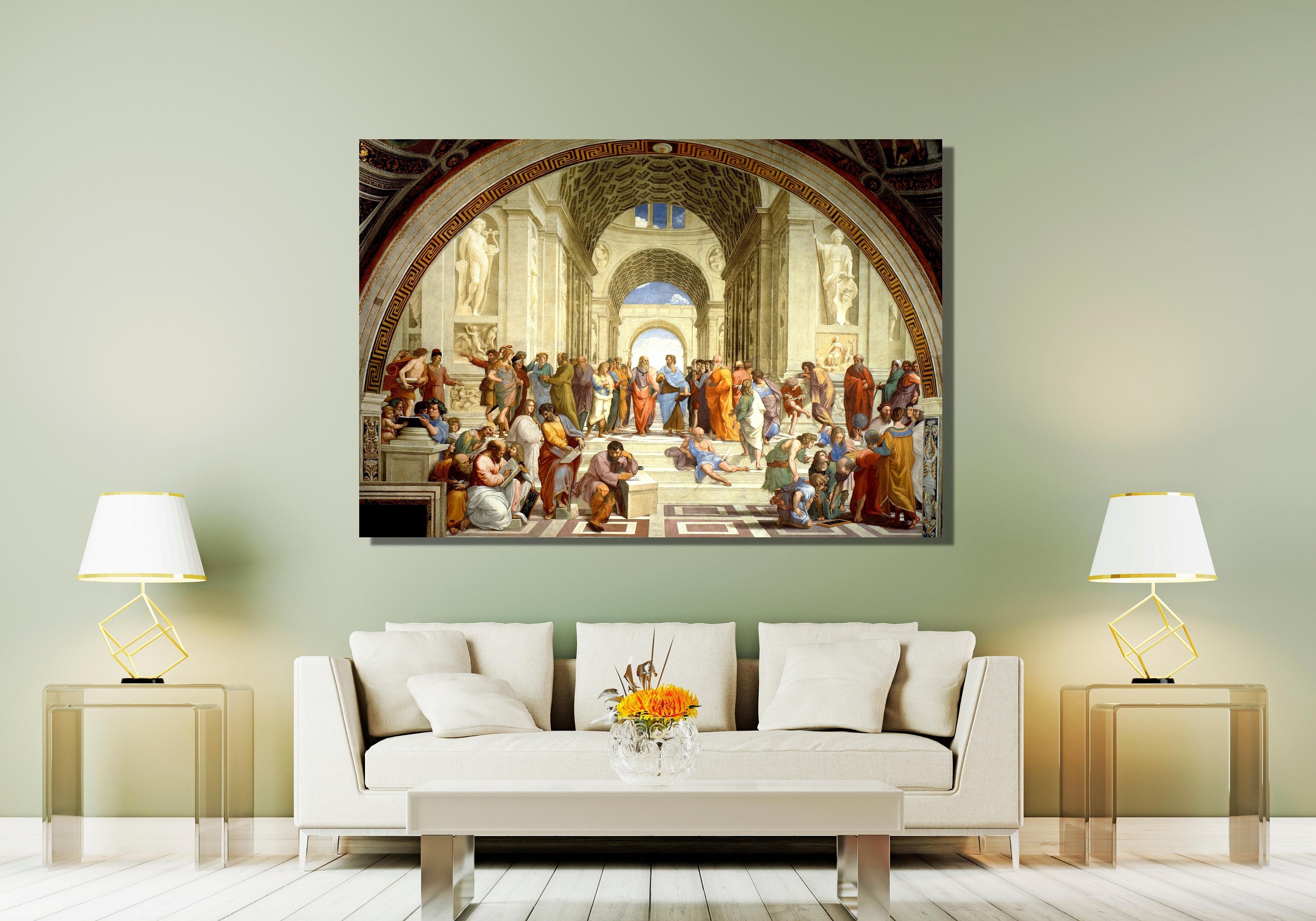 The School of Athens, Plato & Aristotle, Raphael Masterpiece Canvas ...