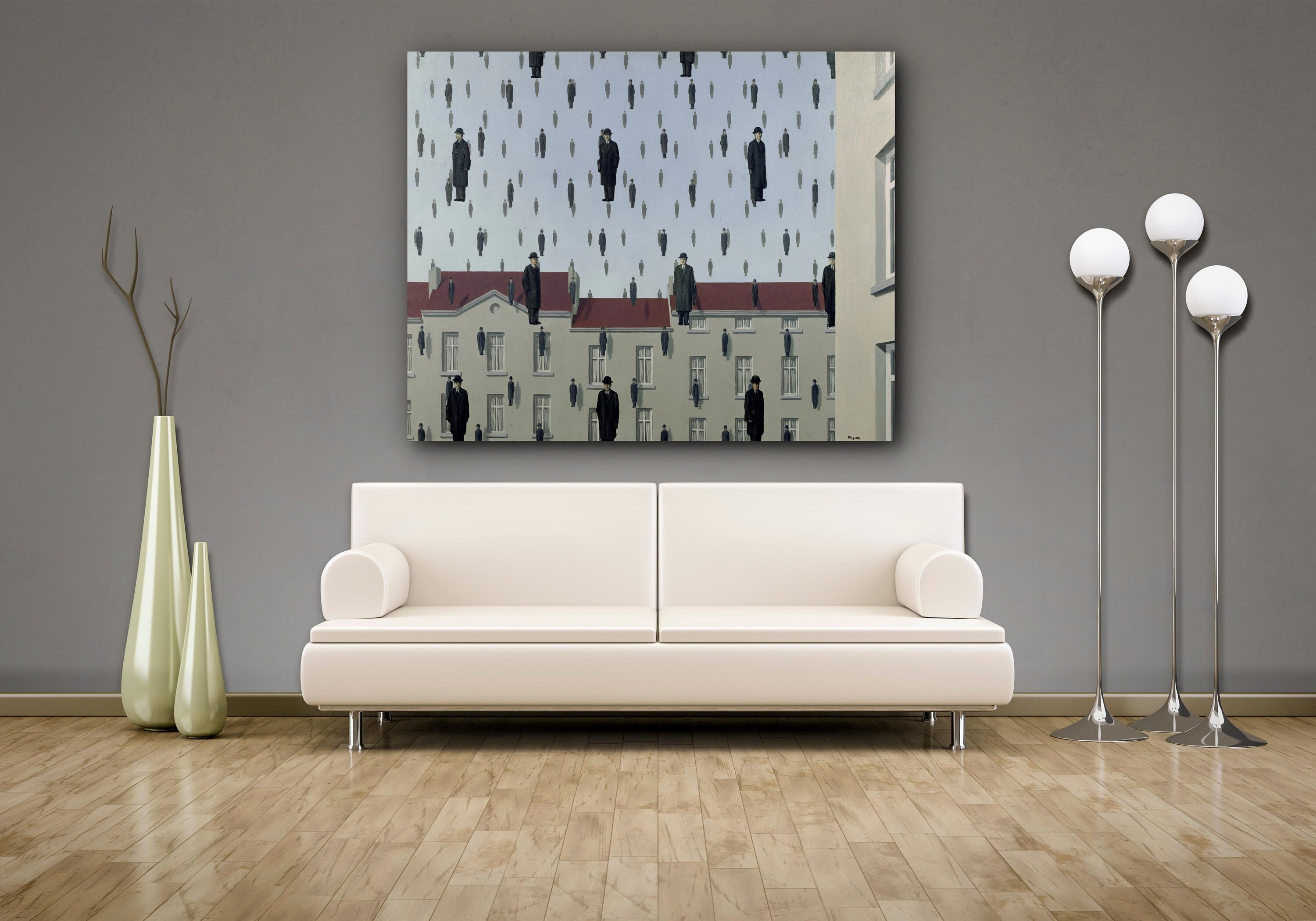 René Magritte (golconda, 1953) Canvas Prints, René Magritte Canvas ...
