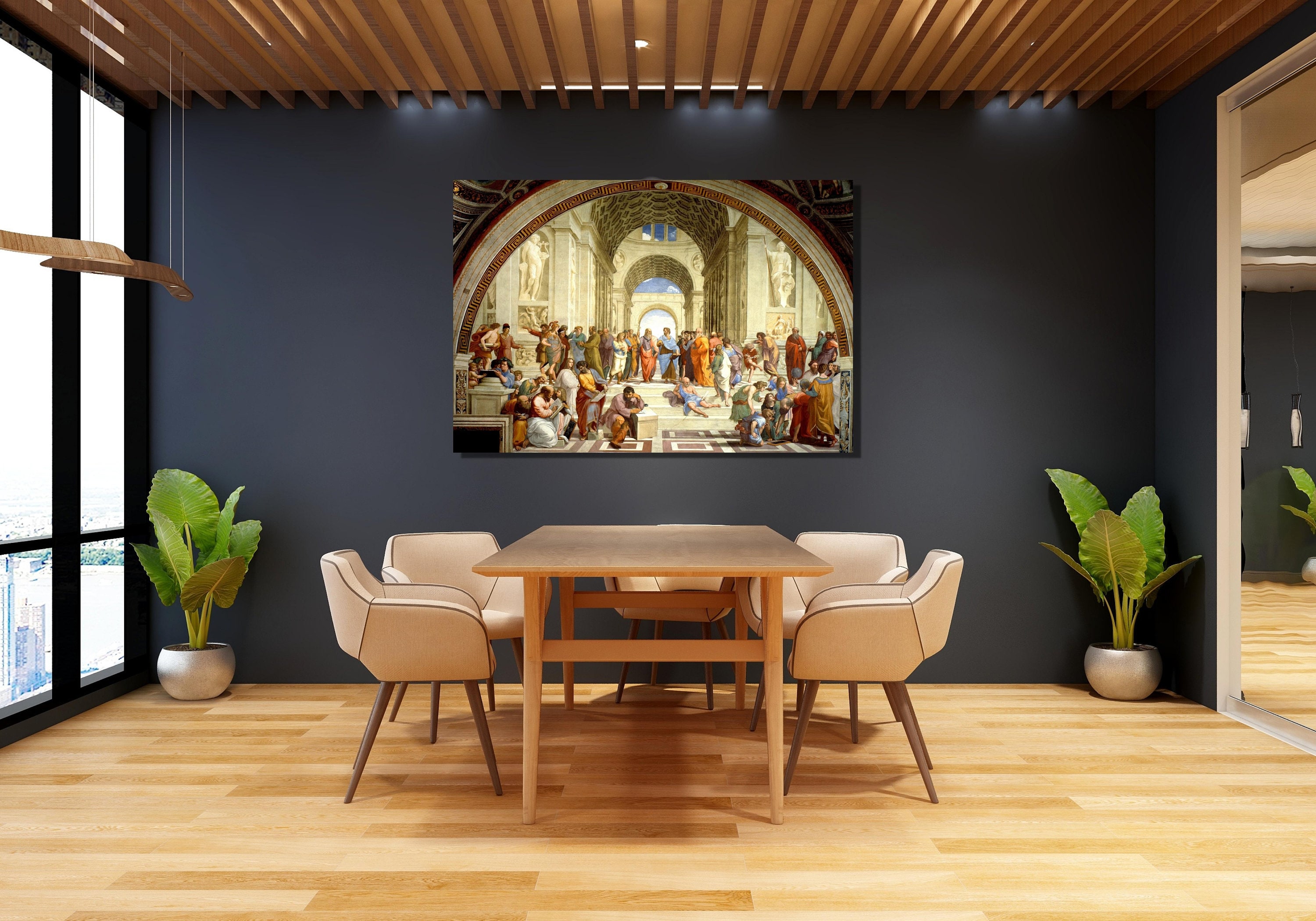 The School of Athens, Plato & Aristotle, Raphael Masterpiece Canvas ...