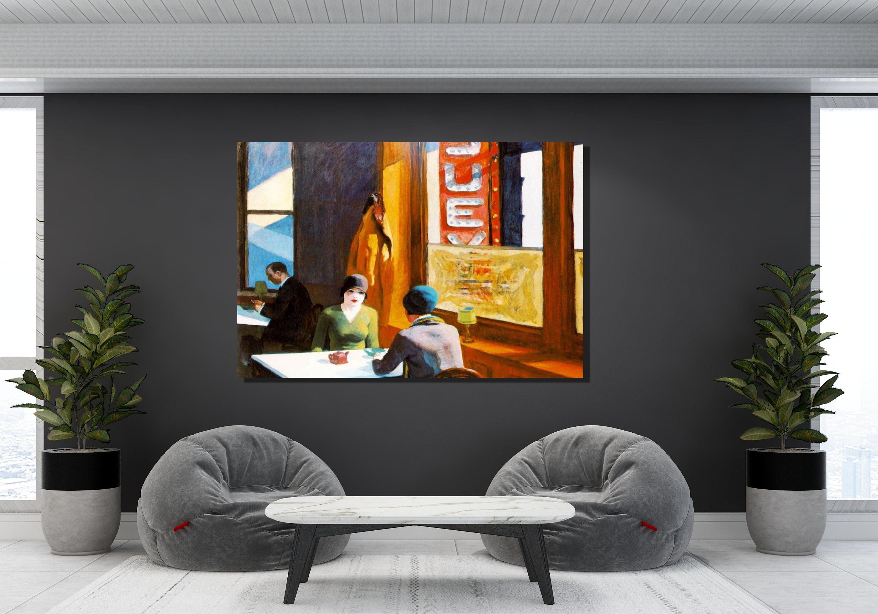 Edward Hopper Gemälde, Edward Hopper Wandkunst, Edward Hopper Leinwand ...