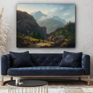 François Diday ( Figures With Mountains) Canvas Prints, François Diday ...