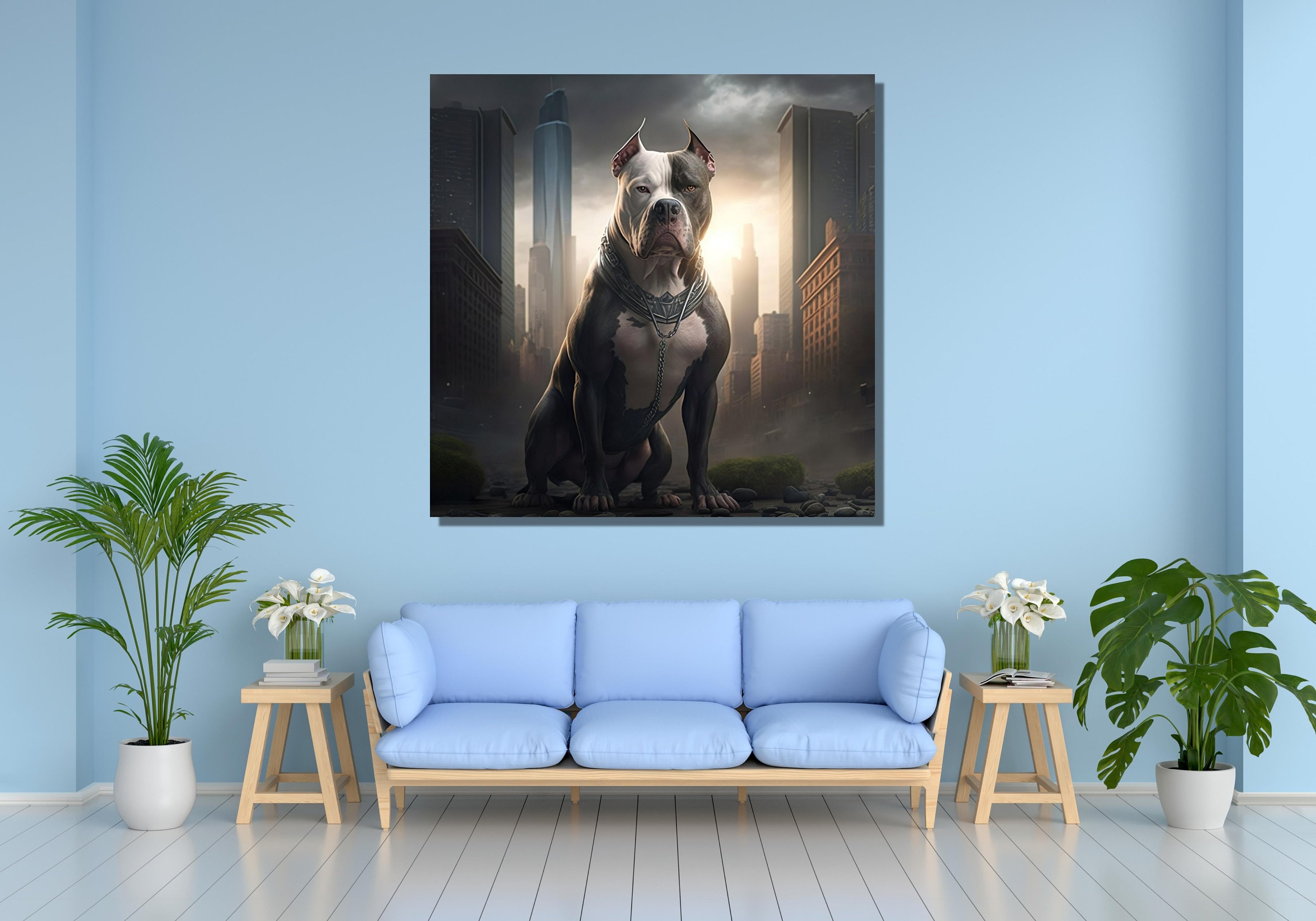 Perfect Bully Dog Picture Bully Dog Canvas Wall Art Bully - Etsy