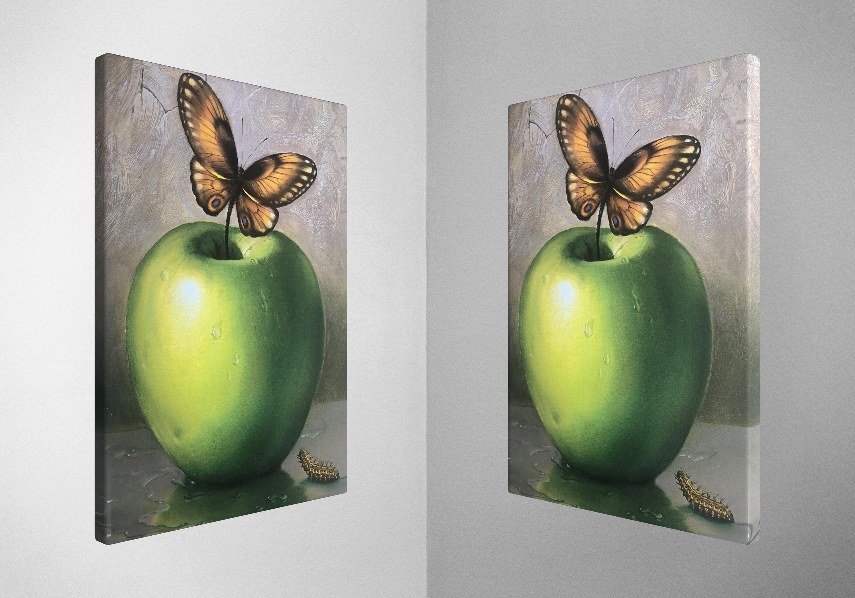 Salvador Dali Apple Print, Surrealist Canvas Wall, Salvador Dali Poster ...