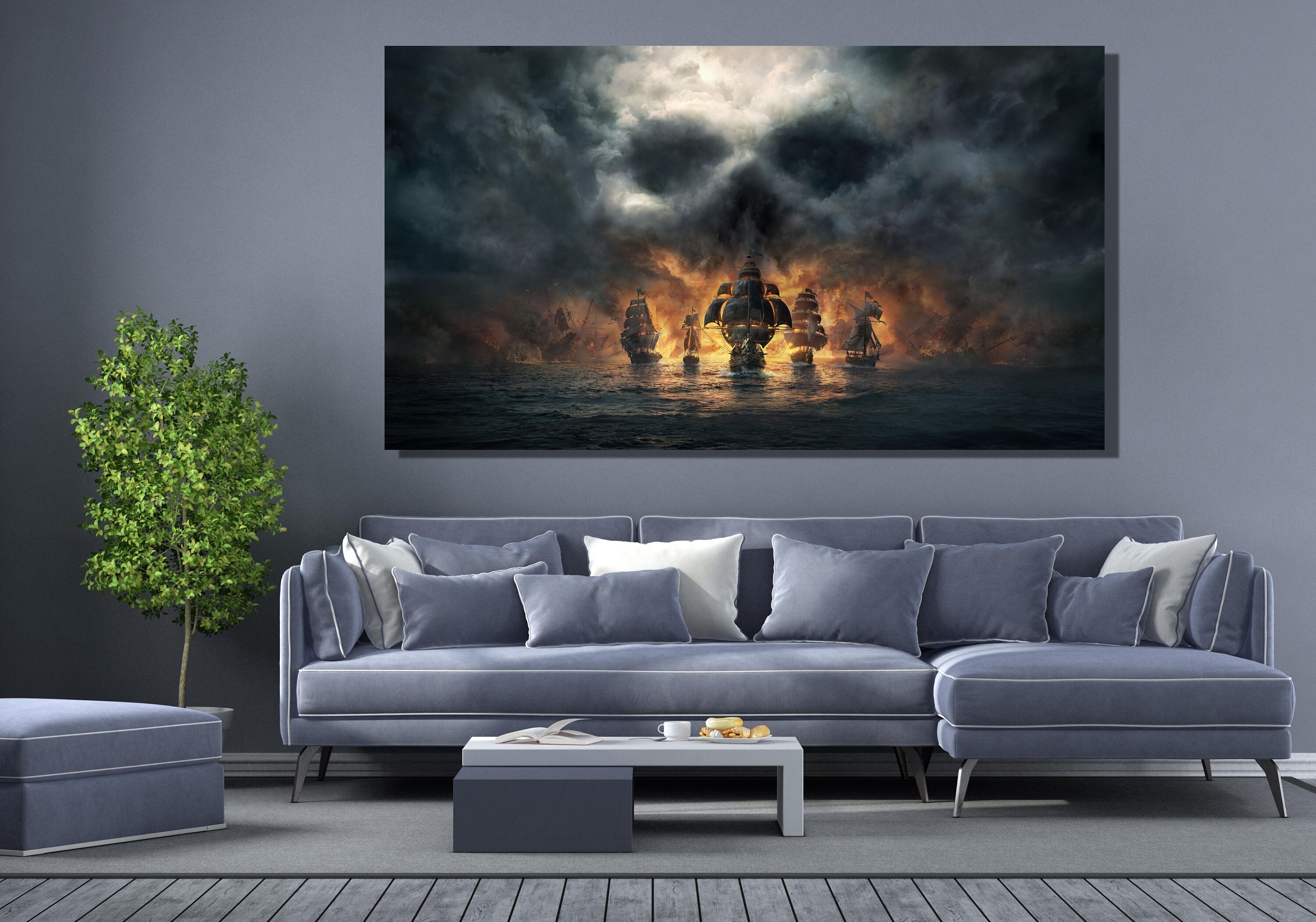 Pirate Ship Canvas Print, Pirate Ship Perfect Painting, Pirate Ship ...