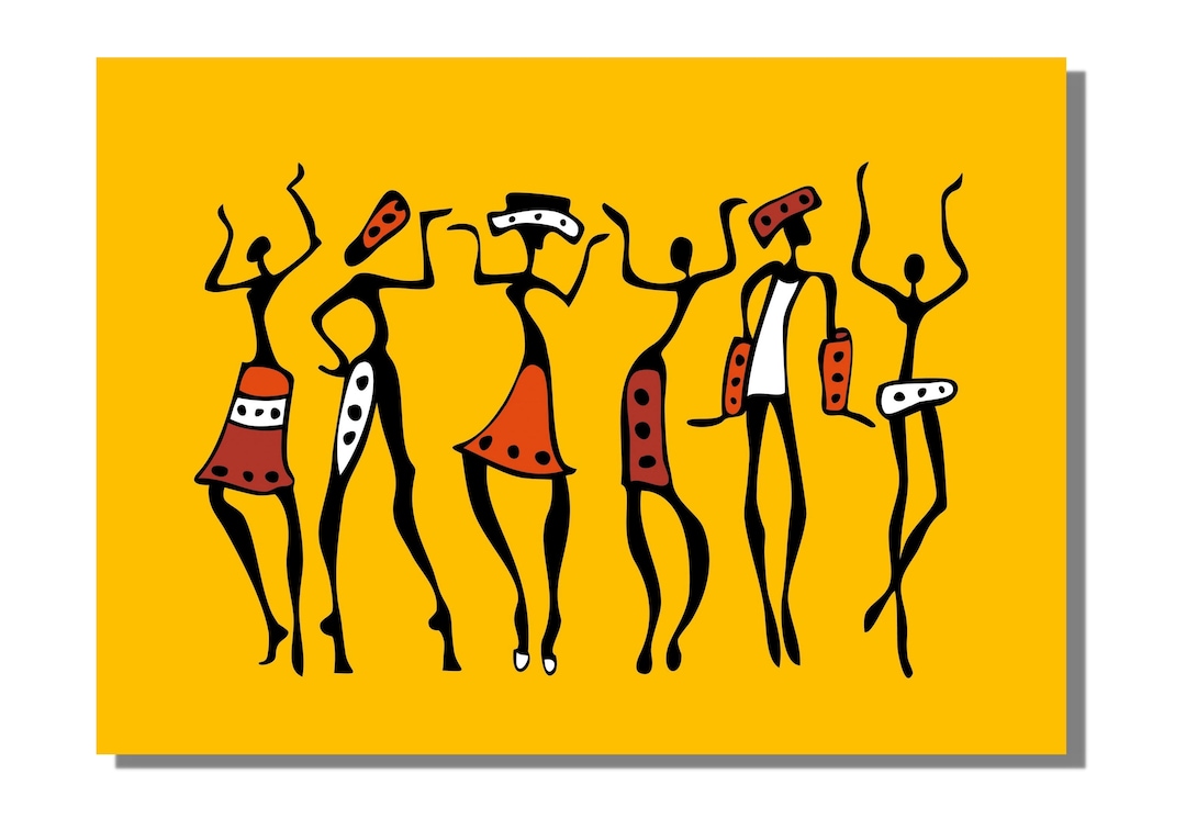 Dance and Africa, African Group Paintings, African Wall Art, African ...