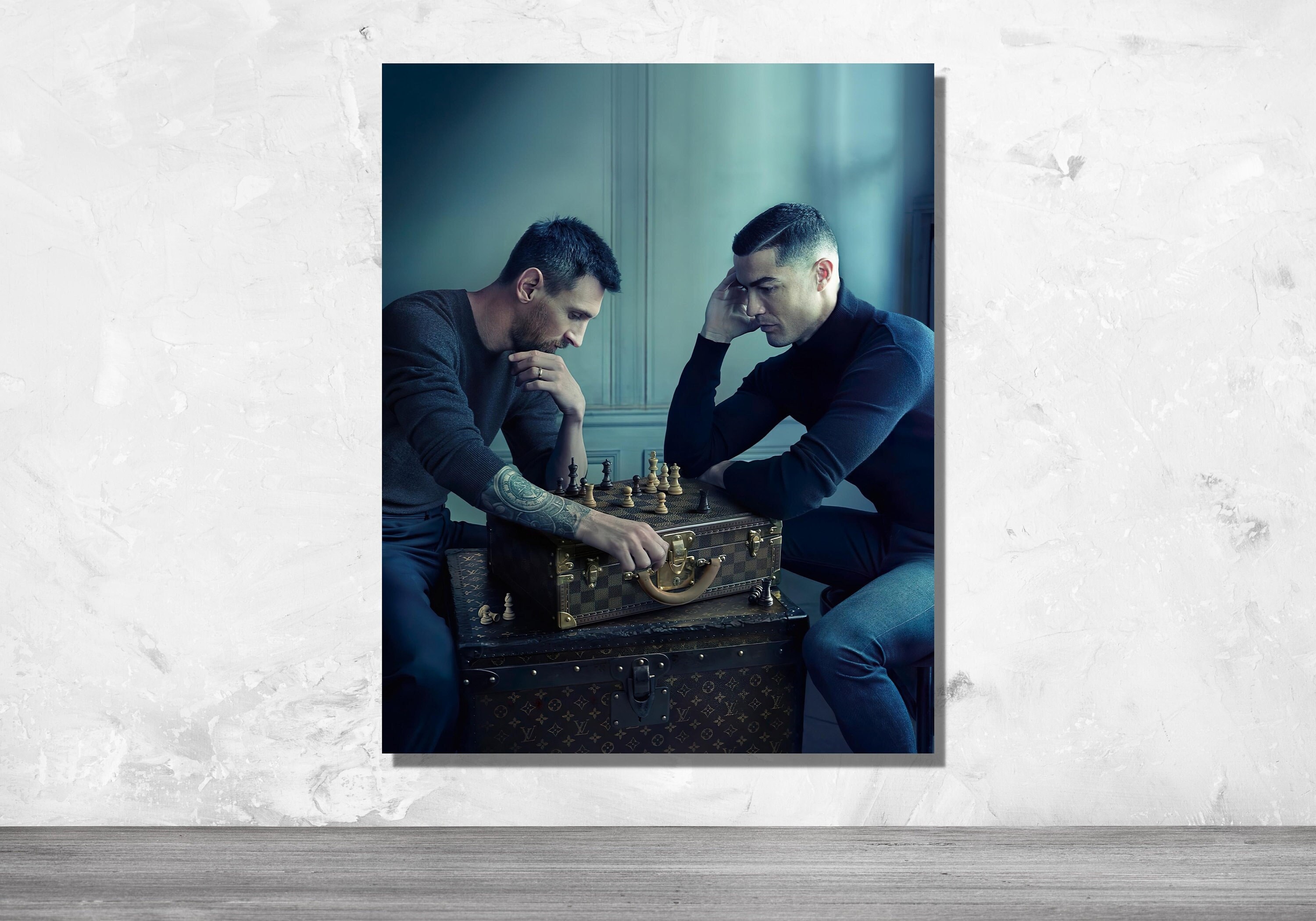 Messi Ronaldo Chess Poster Lionel Messi Ronaldo Chess - Etsy Hong Kong