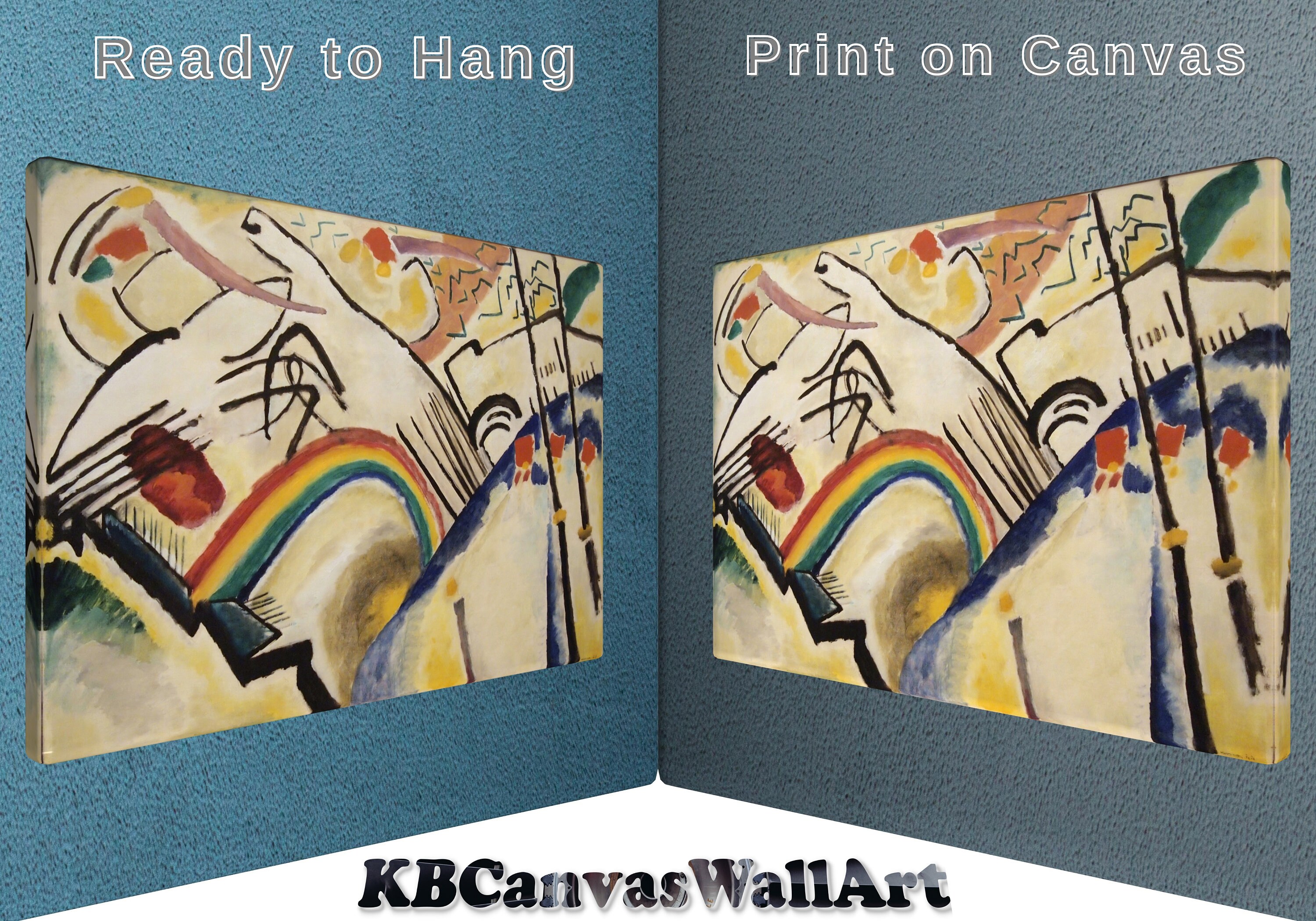 Wassily Kandinsky (cossacks, 1910) Canvas Painting, Wassily Kandinsky ...