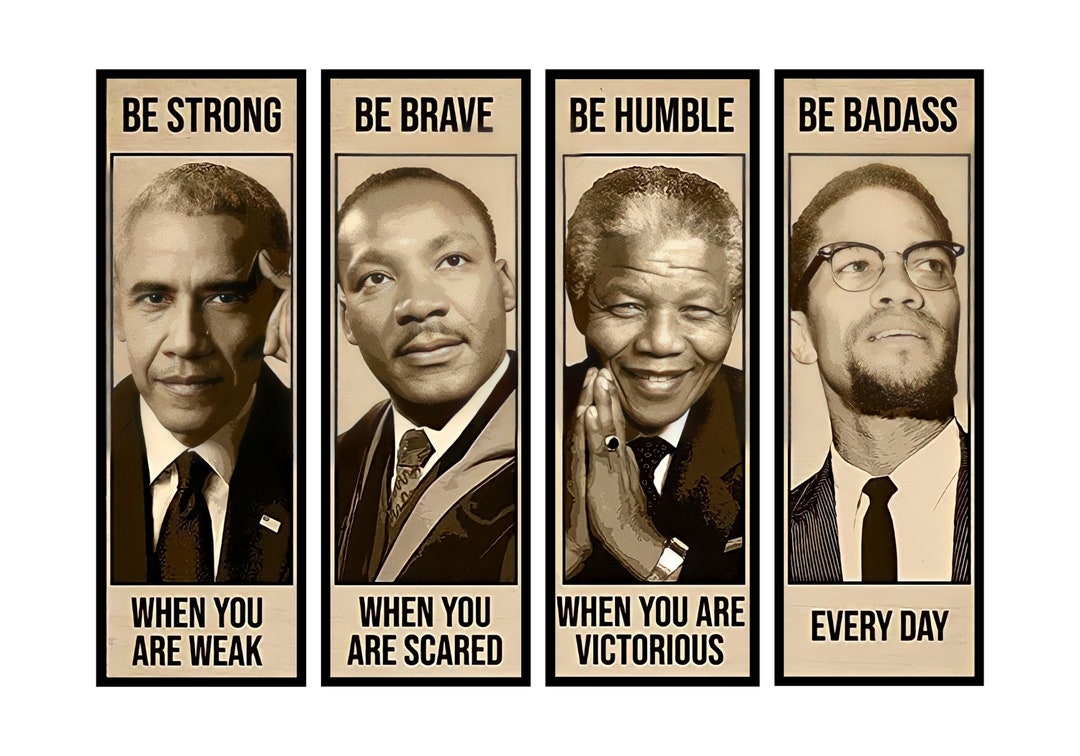 Barack Obama, Martin Luther King Jr, Nelson Mandela, Malcolm X Canvas ...