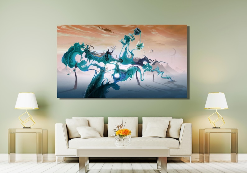 Salvador Dali Strange Wall Art, Salvador Dali Tree Print, Salvador Dali ...