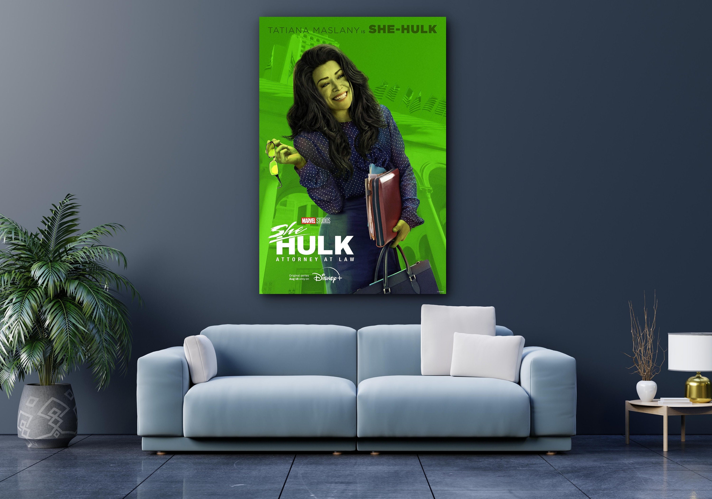 She-hulk Canvas Painting, Ready to Hang, She-hulk Gift Canvas Poster ...