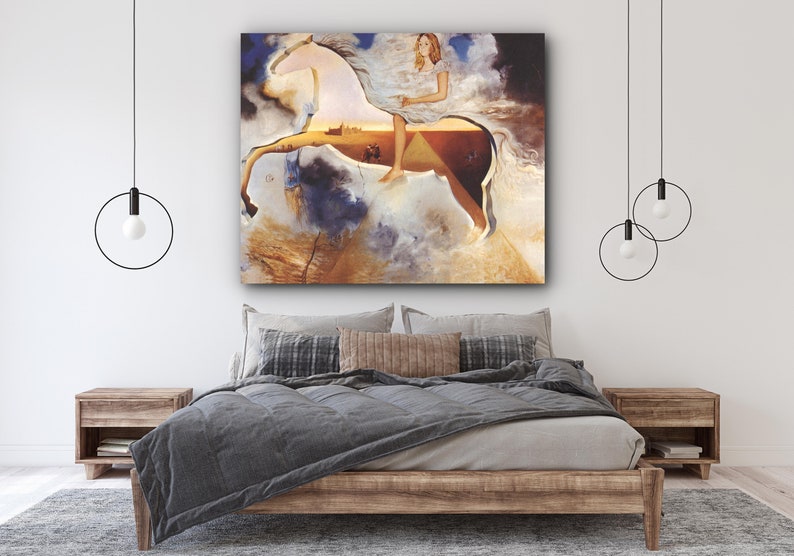 Salvador Dali (equestrian Portrait of Carmen Bordiu-franco) Canvas ...