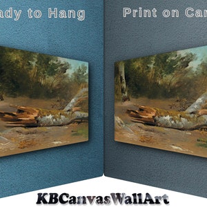 François Diday (forest With Tree Trunk, L’jsle 1833) Canvas Prints ...