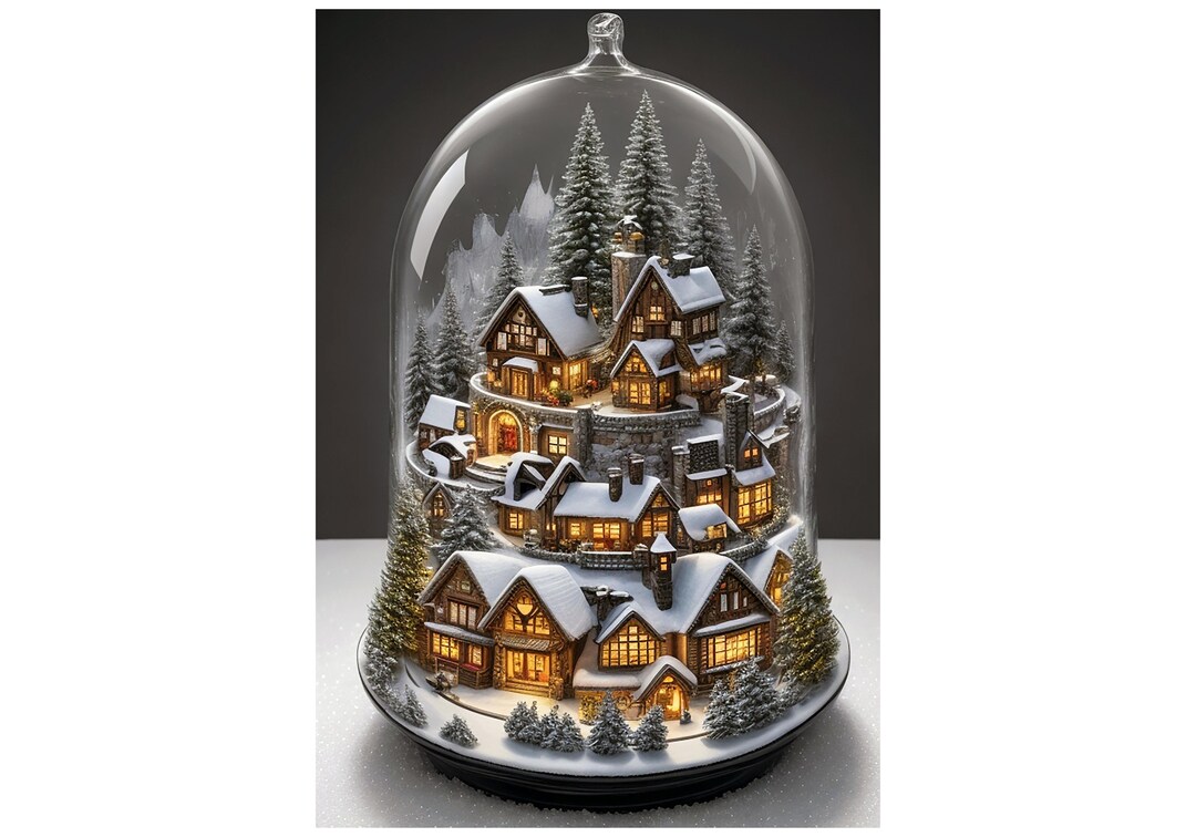 Snow Globe Canvas Print, Snow Globe Canvas Poster, Snow Globe Canvas ...